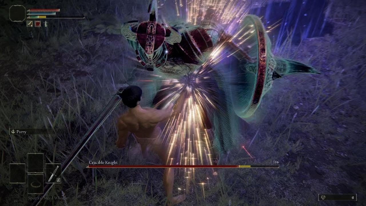 Elden Ring Crucible Knight Evergaol Dagger True RL1 - YouTube