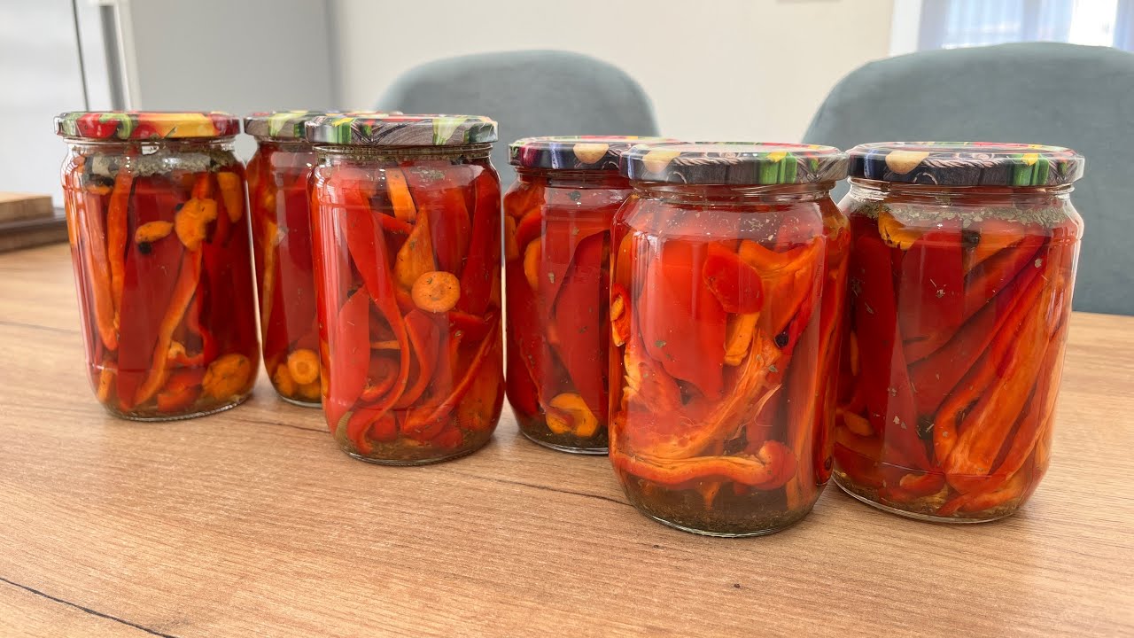 Crveni Piperki bez Konzervansi 🌶️🌶️ Brzo i Lesno za 10 Minuti 🌶️🌶️ ...