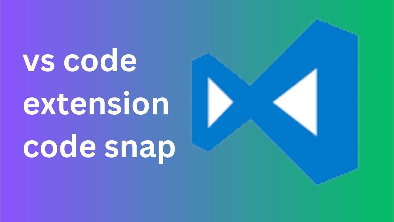 vs code extension code snap - YouTube