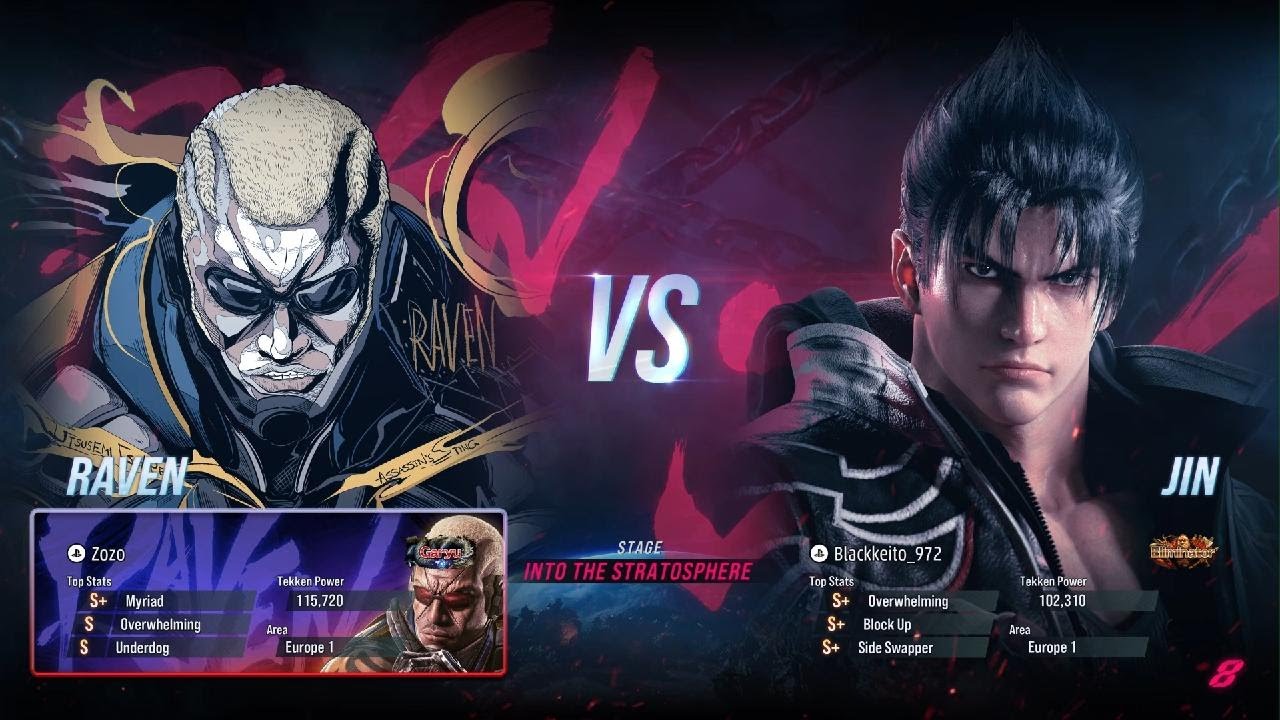 TEKKEN 8 Raven Vs. Jin demotion matches - YouTube