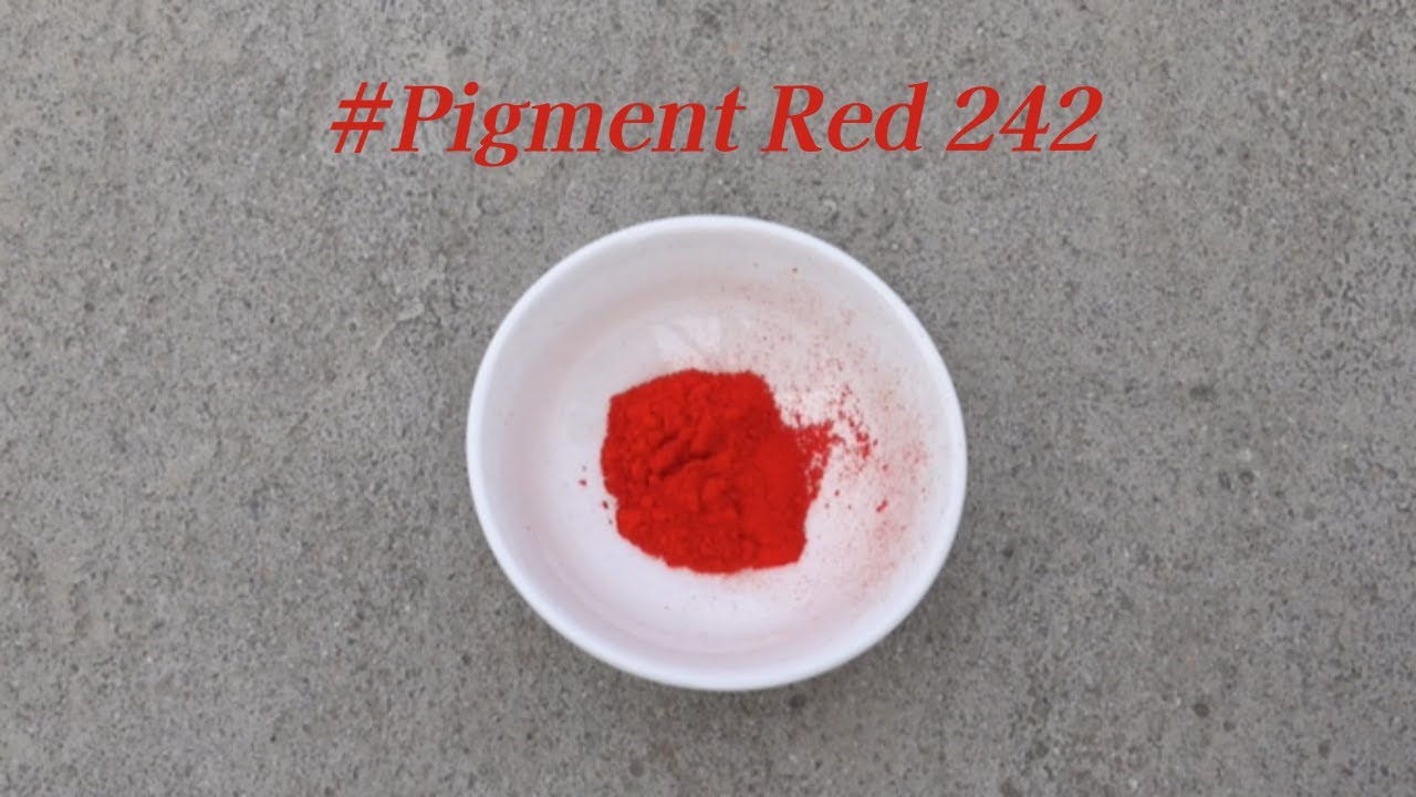 발색력이 뛰어나고 물 조절로 폭 넓은 발색이 가능한 Pigment Red 242 (PR242) - YouTube