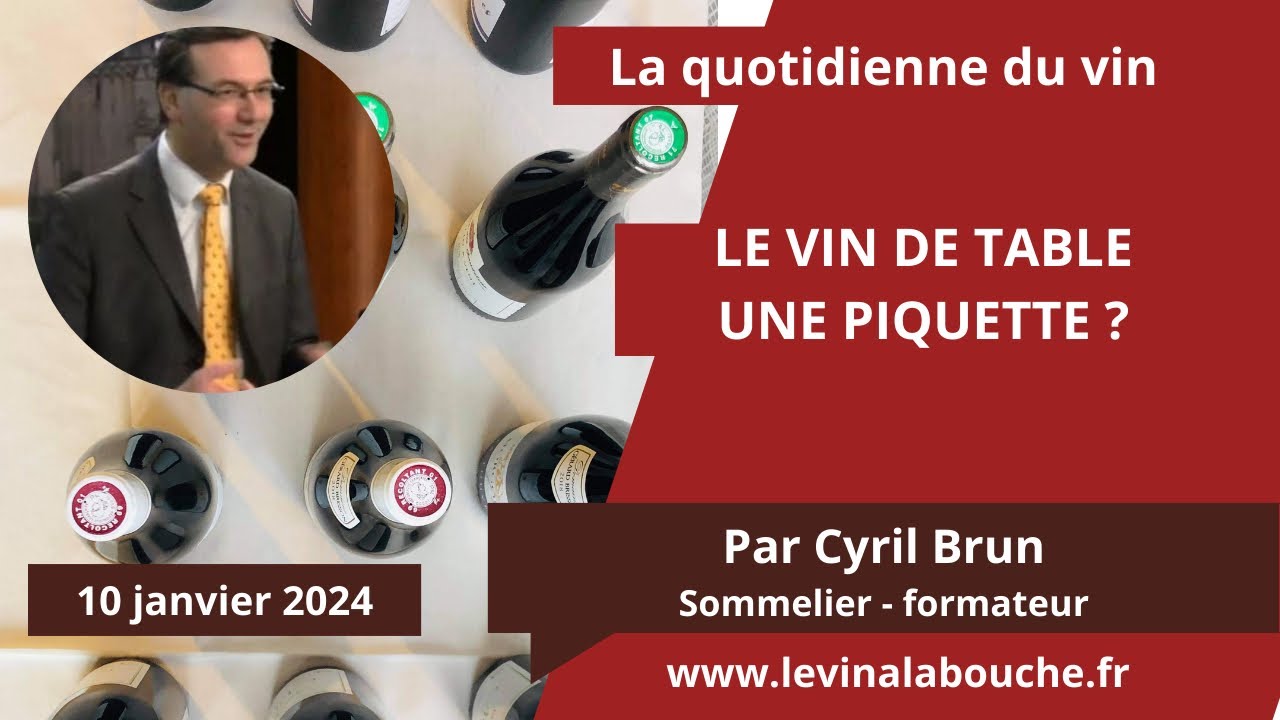 Le vin de table une piquette ? - YouTube
