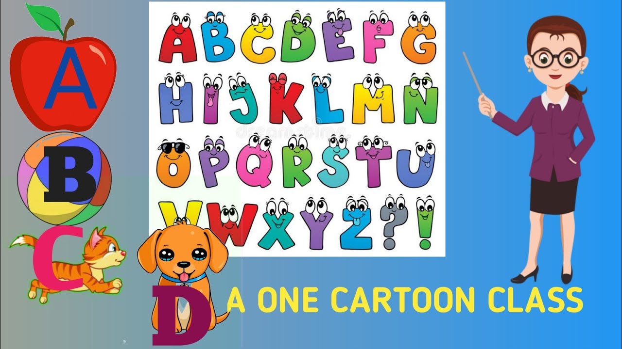abcd cartoon a for apple ||ABCD ALPHABET with cartoon - YouTube