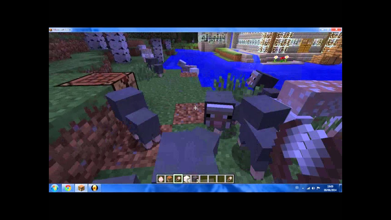 COMO HACER UNA TIJERA Y CORTAR LANA EN MINECRAFT - YouTube