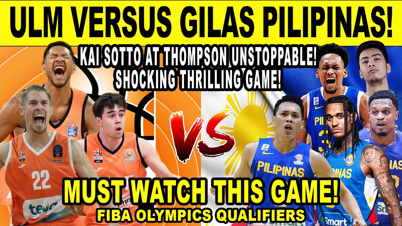 GILAS PILIPINAS vs ULM! Scottie Thompson Shocking Winning Shot 3 ...