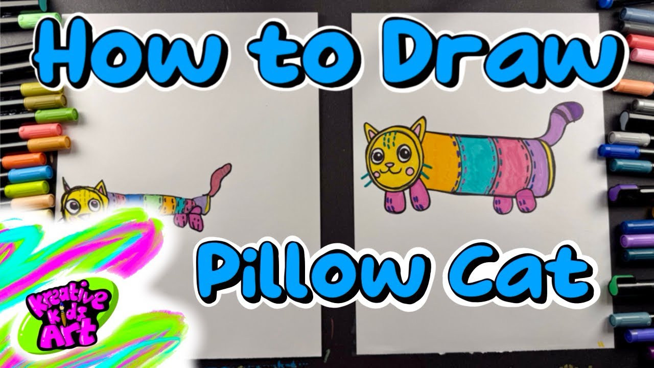 How to Draw Pillow Cat from Gabby’s Dollhouse - YouTube