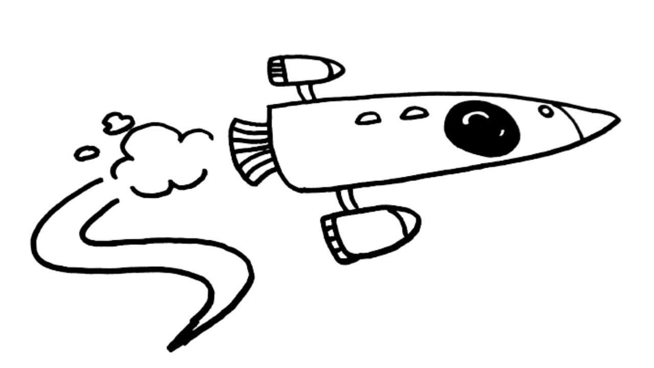 How to Draw a Cute Spaceship Easily | Step-by-Step Tutorial for ...