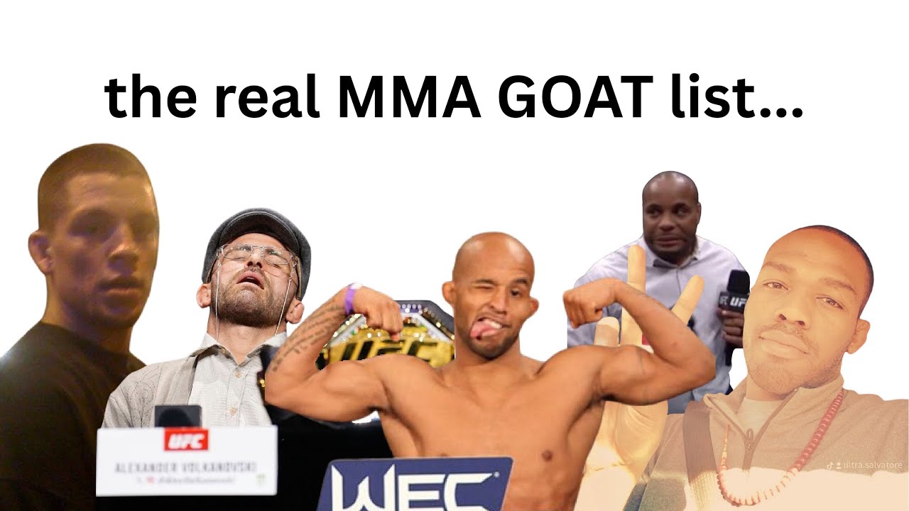 The best UNBIASED mma GOAT list of all time. - YouTube