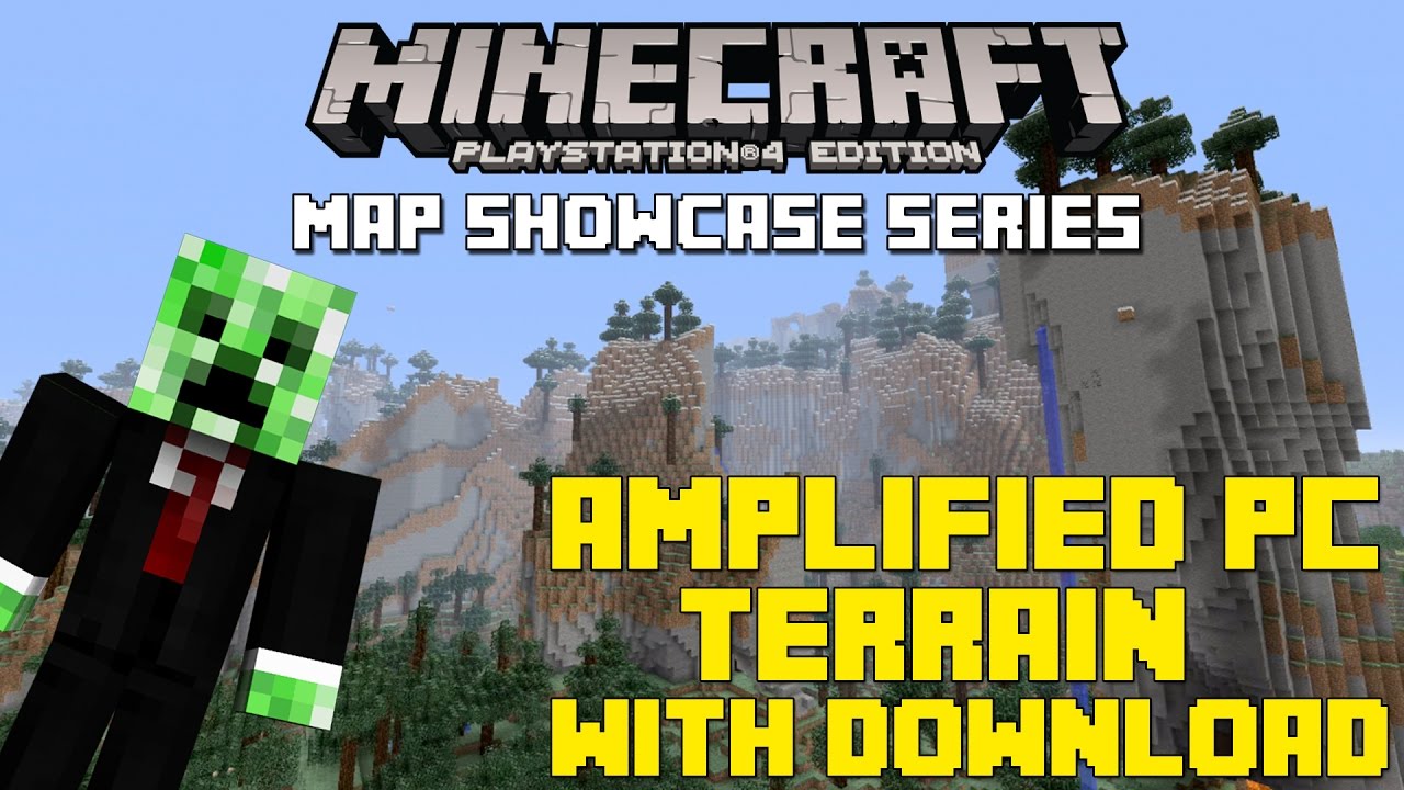 PS3/PS4 MINECRAFT MAP SHOWCASE: EPISODE 133 AMPLIFIED WORLD TERRAIN W ...