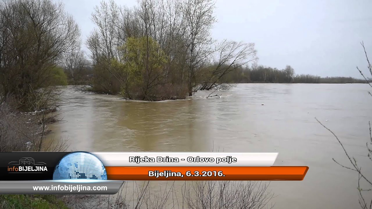Rijeka Drina, lokalitet Orlovo polje - Bijeljina 6.3.2016. - YouTube