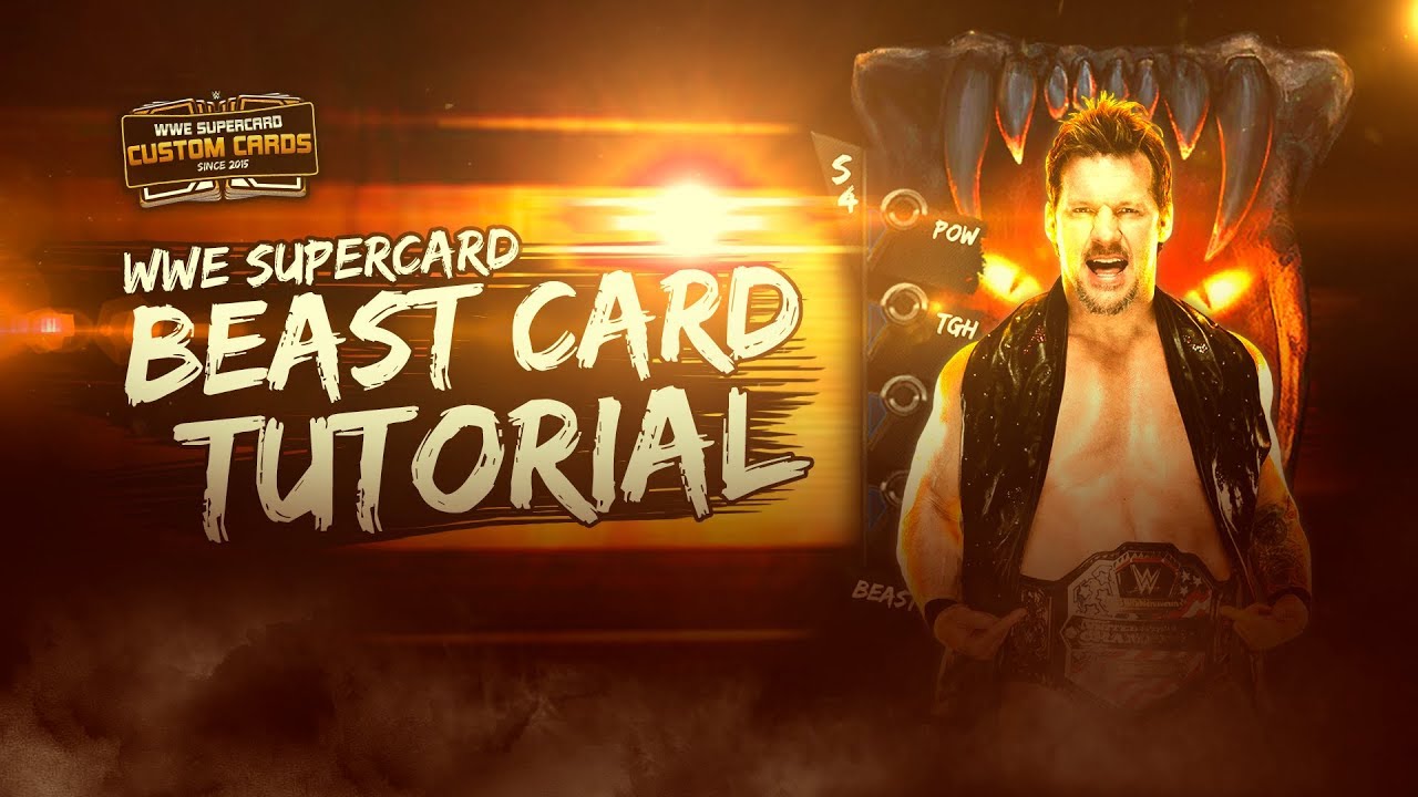 WWE SuperCard Custom Card - Beast Tutorial - YouTube