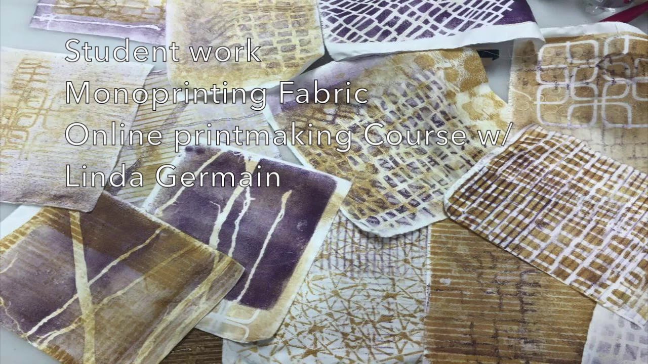 Printing on Fabric with the gelatin plate - Student Work - YouTube