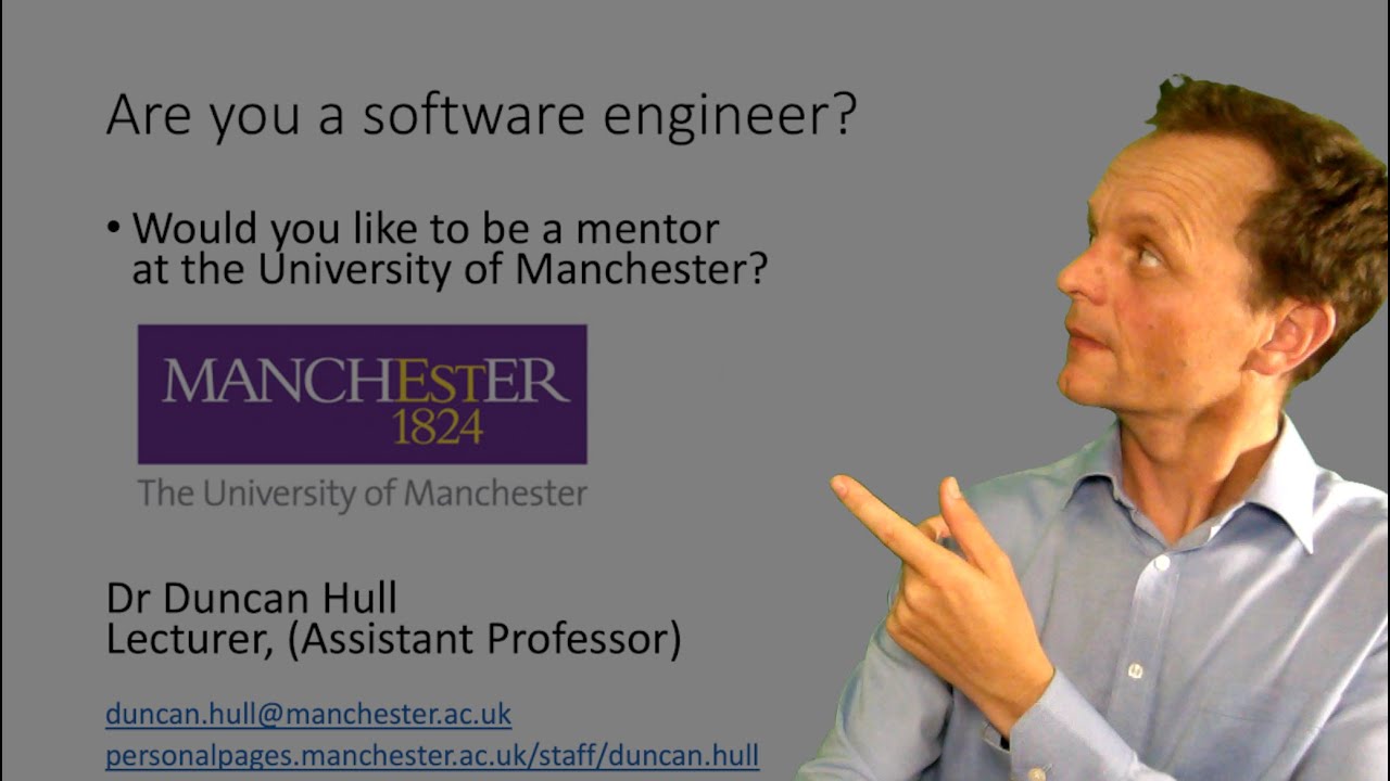 Software engineering mentoring at the University of Manchester: How you can get involved - YouTube