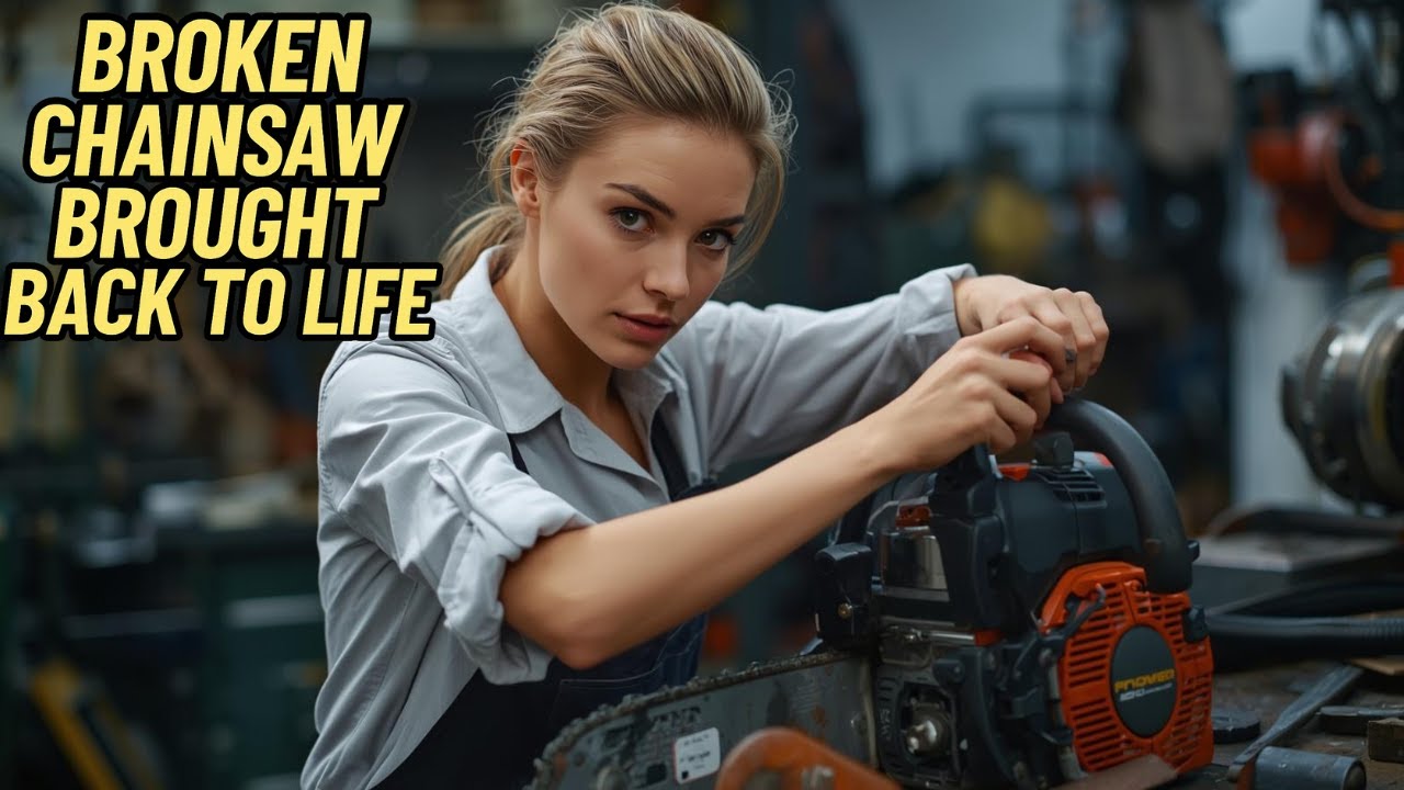 Broken Chainsaw Brought Back to Life | Smart Female Mechanic at Work 💪 ...