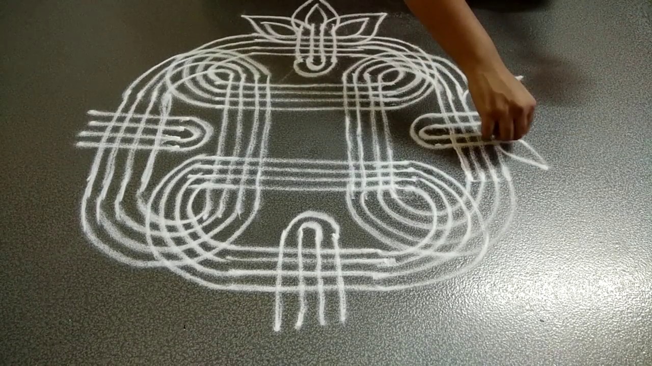 Sankranthi special rangoli designs geethala muggulu - YouTube