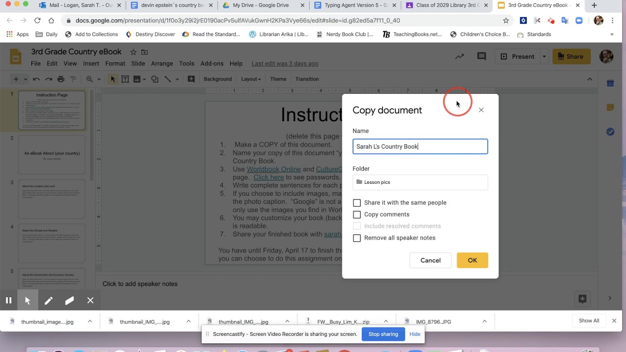 Make a copy of a document, slideshow, or file in Google Drive. - YouTube
