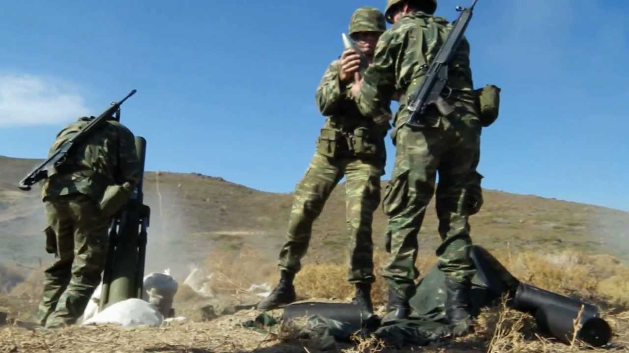 Hellenic Army mortars M30 4.2 in firing. - YouTube