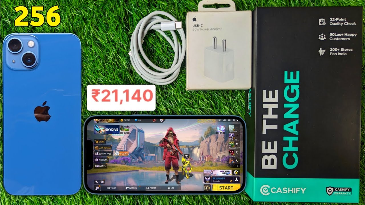 iphone 13 unboxing 256gb cashify // refurbished iphone 13 gaming test ...