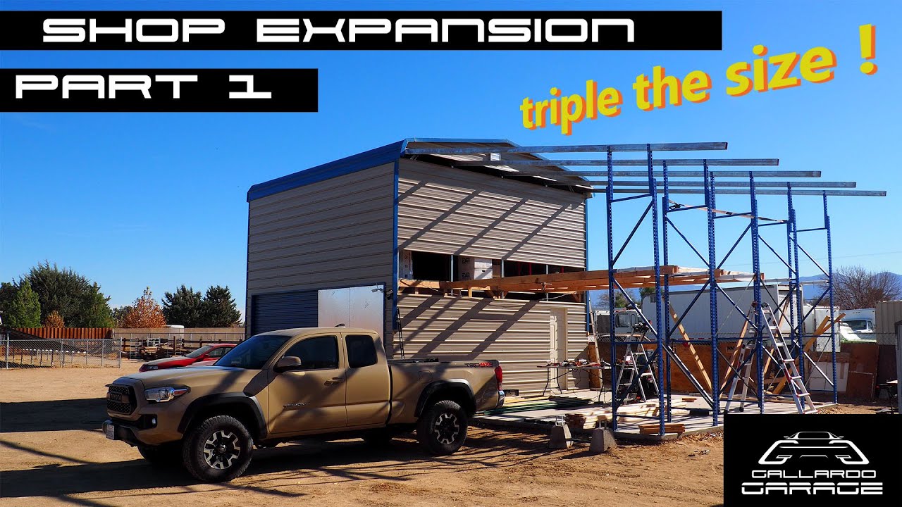 Gallardo Garage Shop Expansion Part1 - YouTube