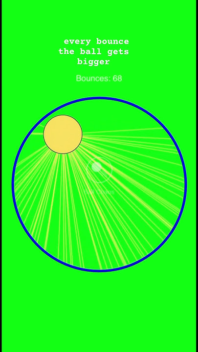 every bounce the ball gets bigger - YouTube