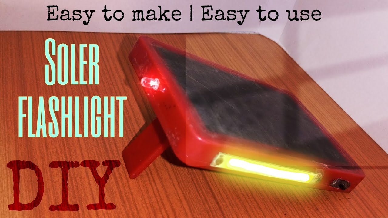 Solar Panel Project | Solar Flashlight | Solar panel torch | #diy # ...