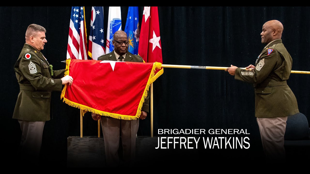 Brig. Gen. Jeffrey Watkins, director of the Joint Staff, receives his ...