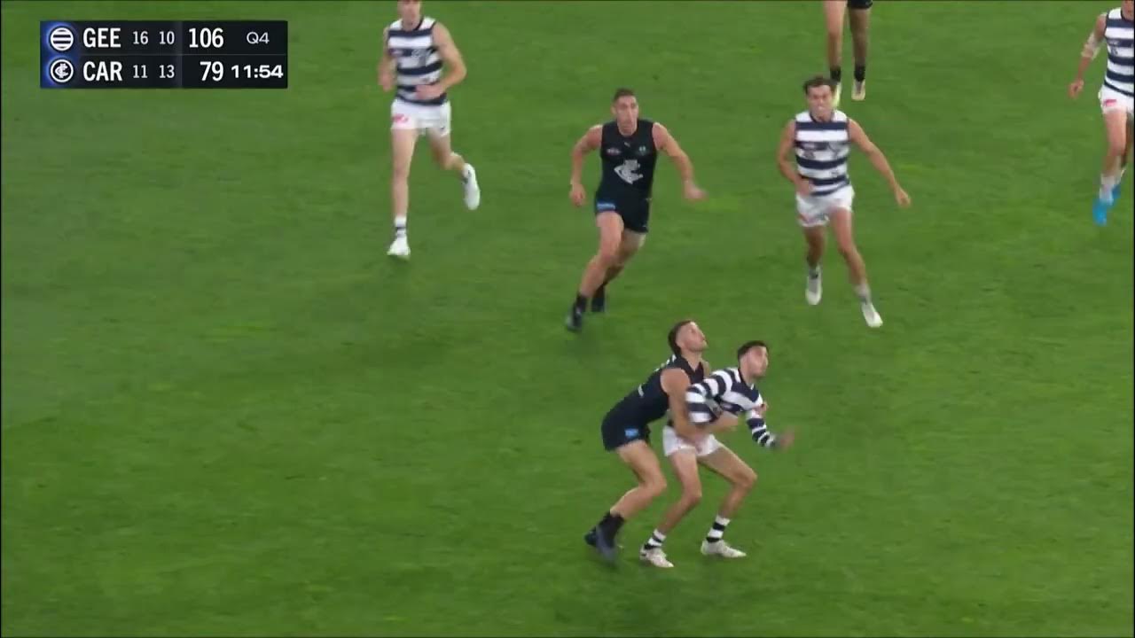 Lachie Cowan - AFL 2024 Round 7 Highlights - Carlton @ Geelong - YouTube