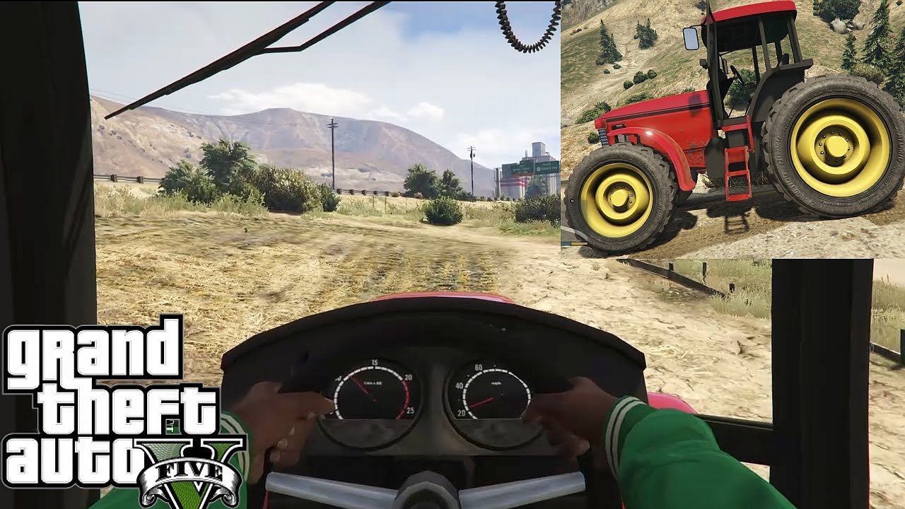 GTA V Next Gen PS4 - First Person View Stanley Fieldmaster Tractor Test ...