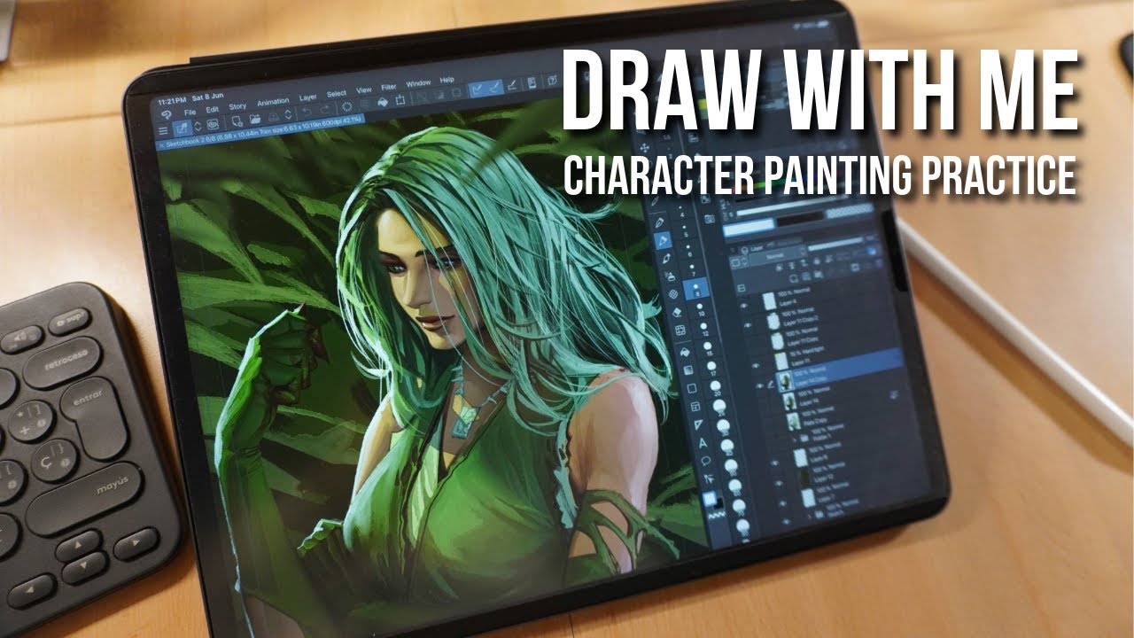 Draw with me 🎵 | Character Painting Practice - YouTube