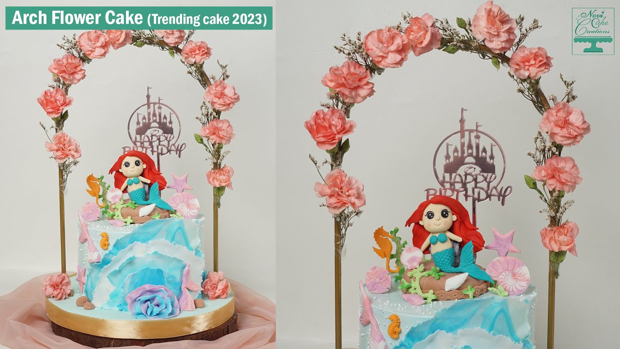 Flower Gate Cake - Arch Flower Cake (Trending cake 2023) - YouTube