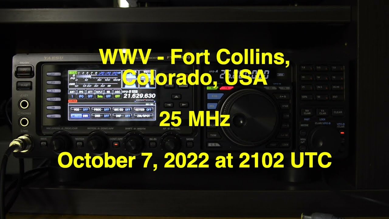 WWV - 25 MHz - The Experimental Time & Frequency Station - YouTube