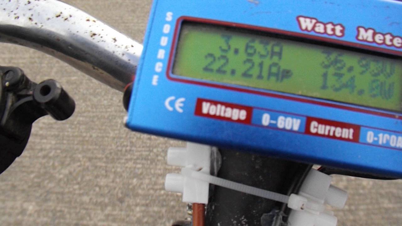 DC Watt meter in actual use, under load so to speak, 60v 100A model ...