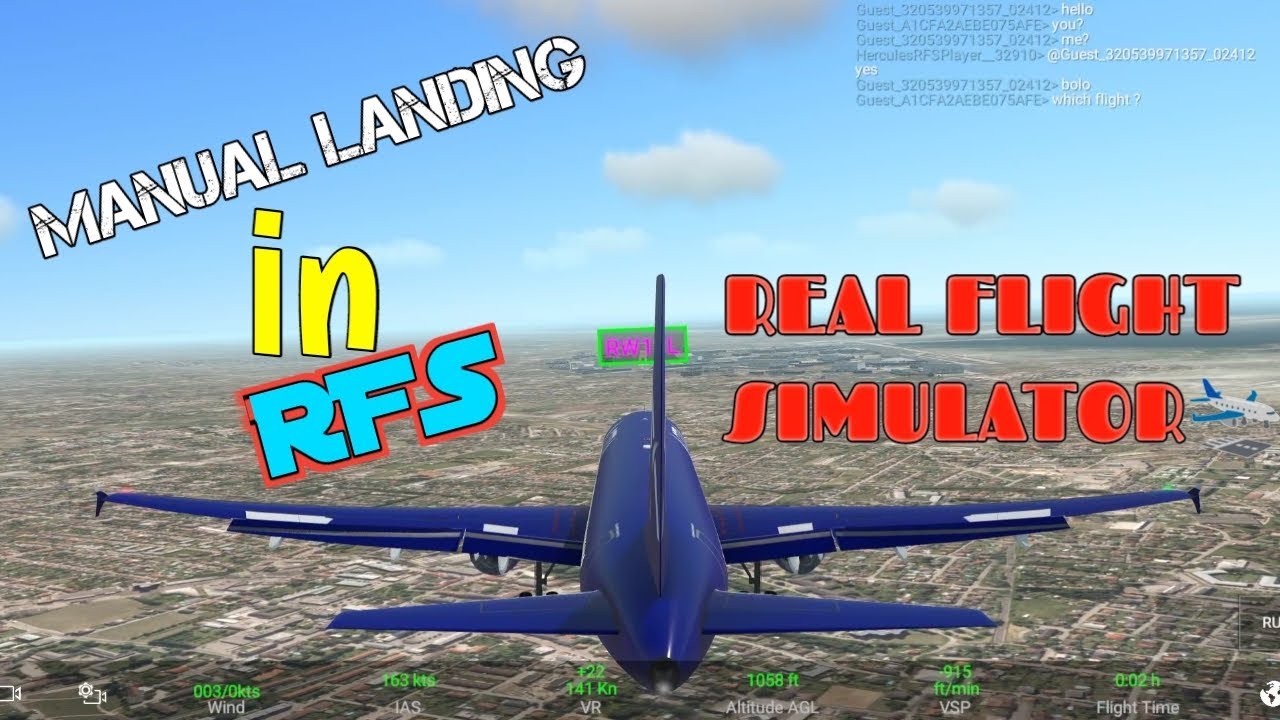 How To Land in RFS Manually | #realflighsimulator | #RFS | #landing ...