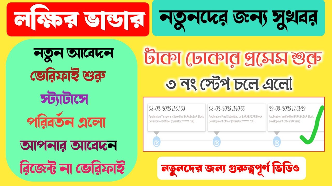 lakshmir bhandar new update। lakshmir bhander payment status check 2025 ...