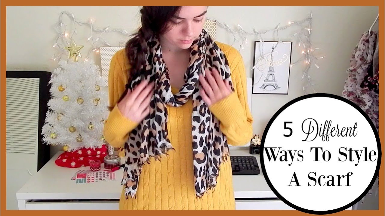 5 Different Ways To Style A Scarf - YouTube