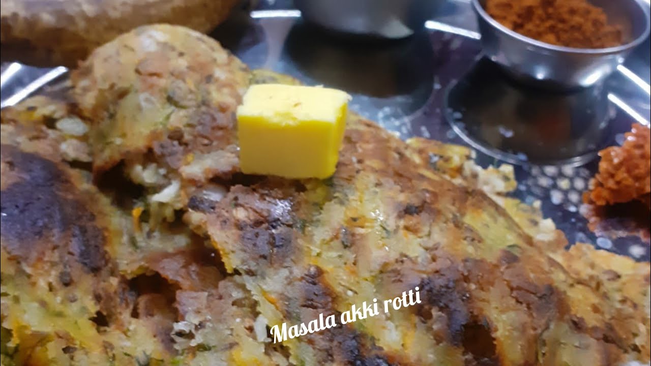 akki roti recipe with sprouted moth seeds |banale masala akki rotti ...