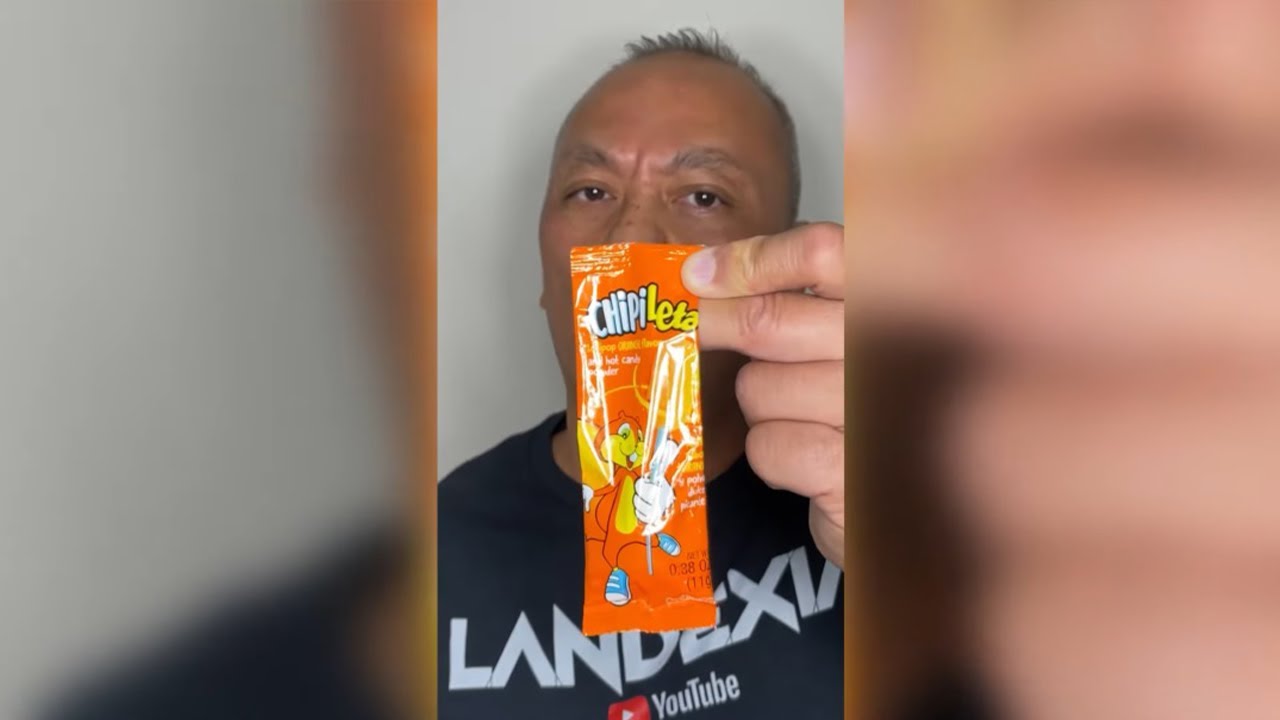 👂ASMR CHIPILETA SPANISH LOLLIPOP ORANGE FLAVOR AND HOT CANDY POWDER ...