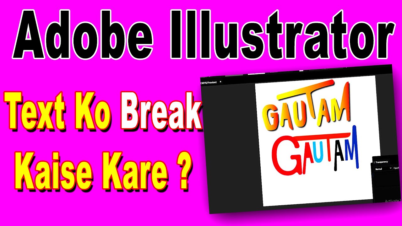 How To Break Text Change The Shape Of The Text In Adobe Illustrator How To Break Text Change The Shape Of The Text In Adobe Illustrator