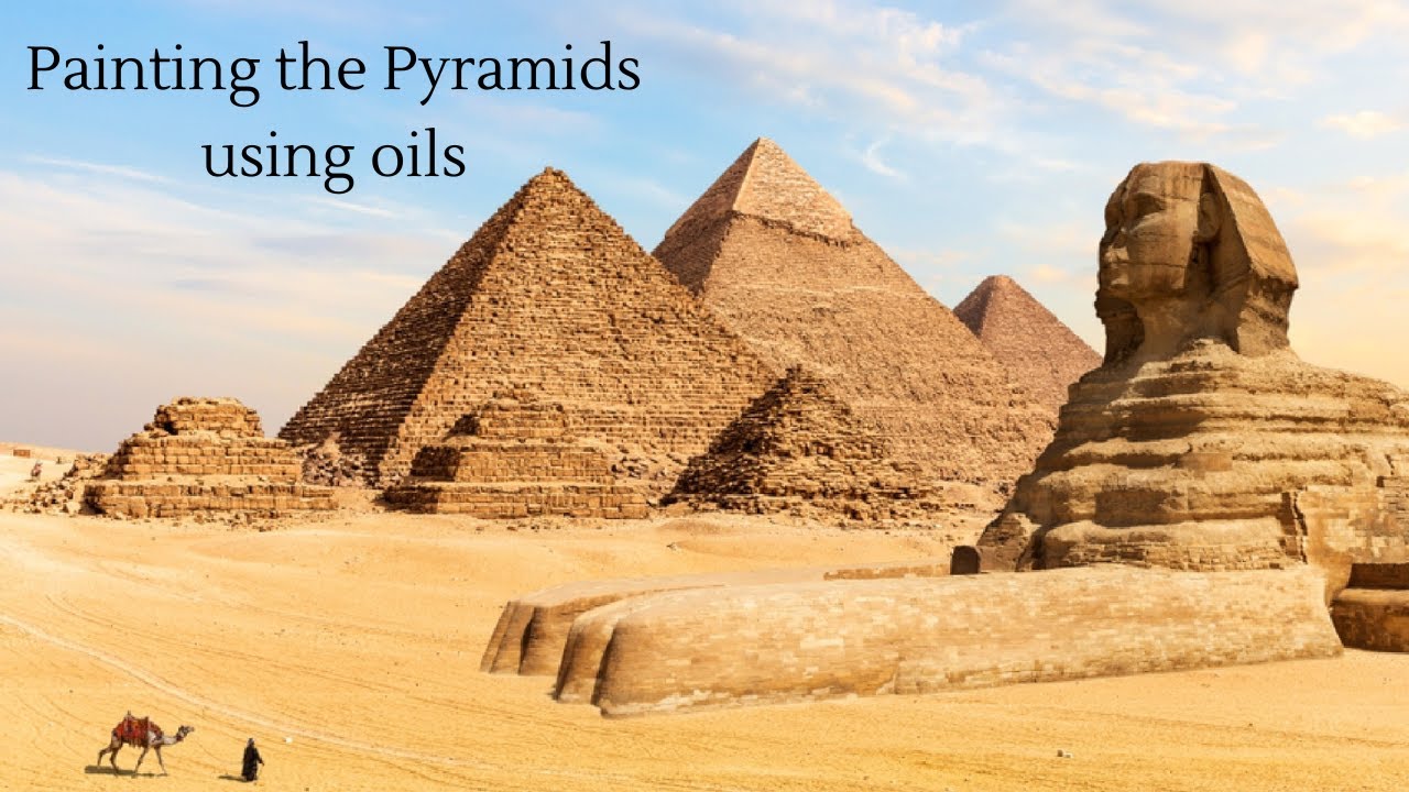 New Art Lesson! Painting the Pyramids and Sphinx using oils on canvas ...