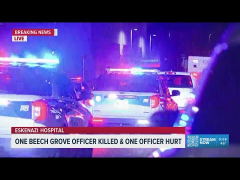 WATCH: Police escort for fallen Beech Grove officer from Eskenazi Hospital to coroner's office