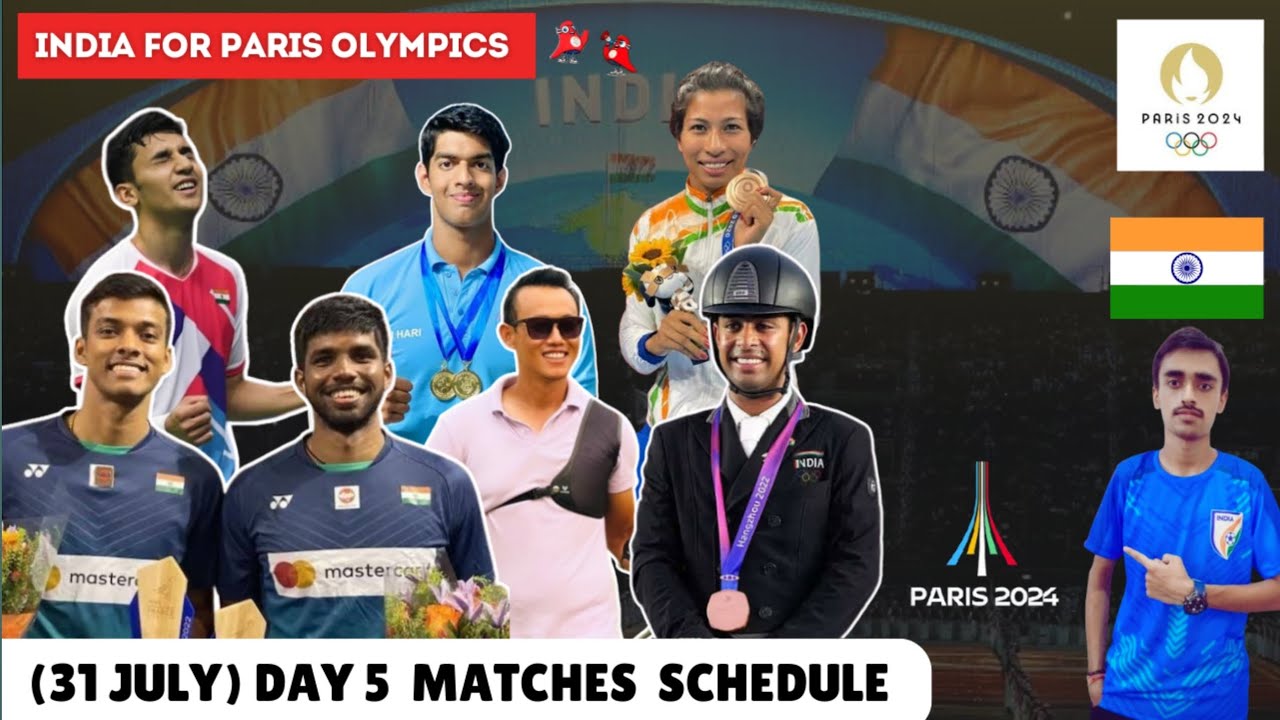Day 5 : Paris Olympics 2024 🇮🇳 Matches Schedule Details !! Equestrian ...