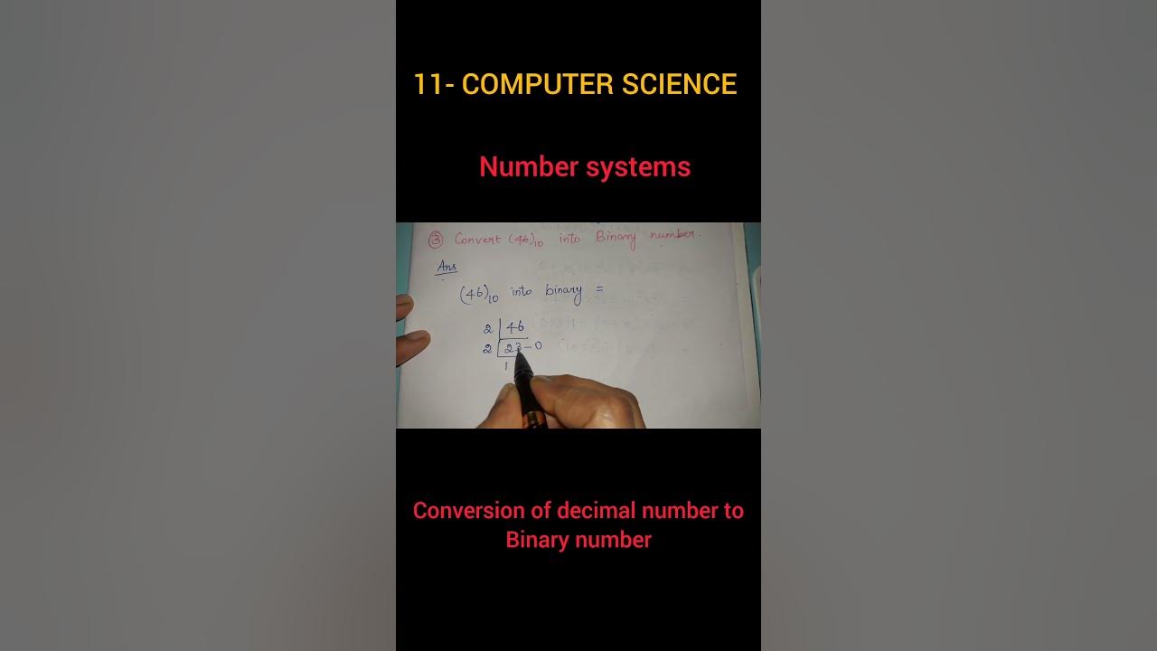 11-STD COMPUTER SCIENCE💻chp.2- Number systems - YouTube