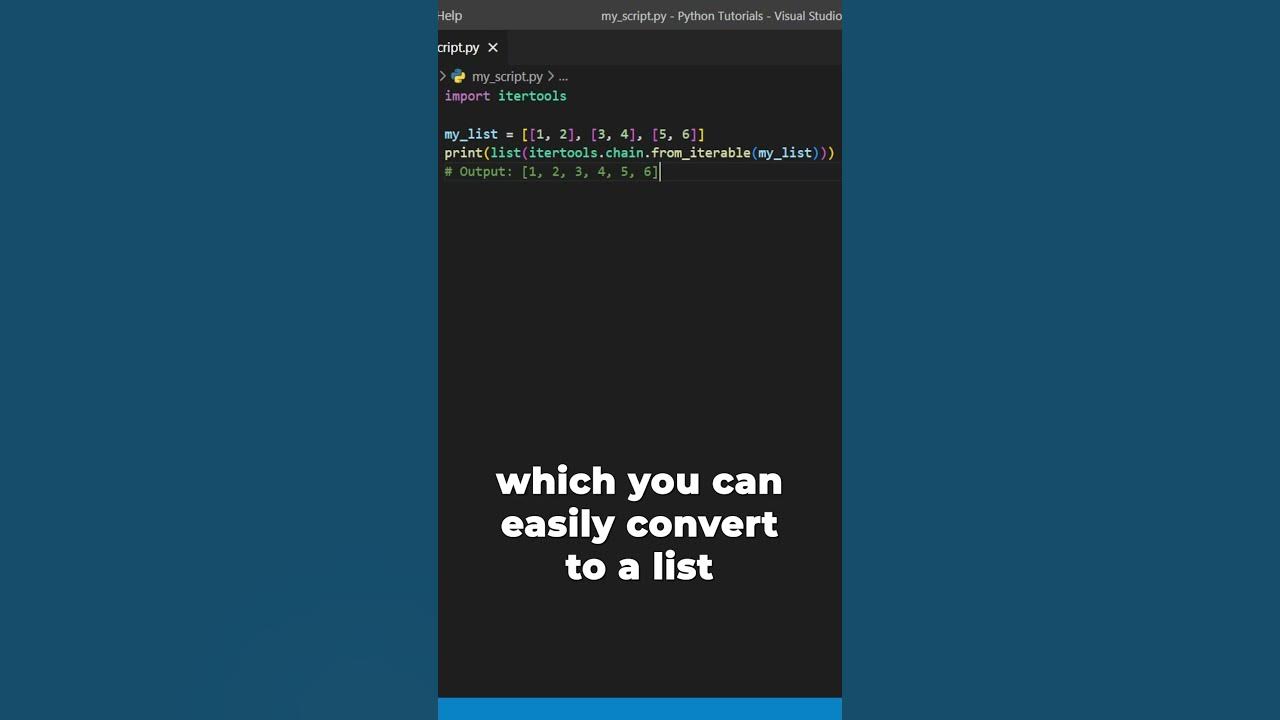 Unpack Nested Collections With Itertools Coding Programming Python Tutorials Tips Youtube