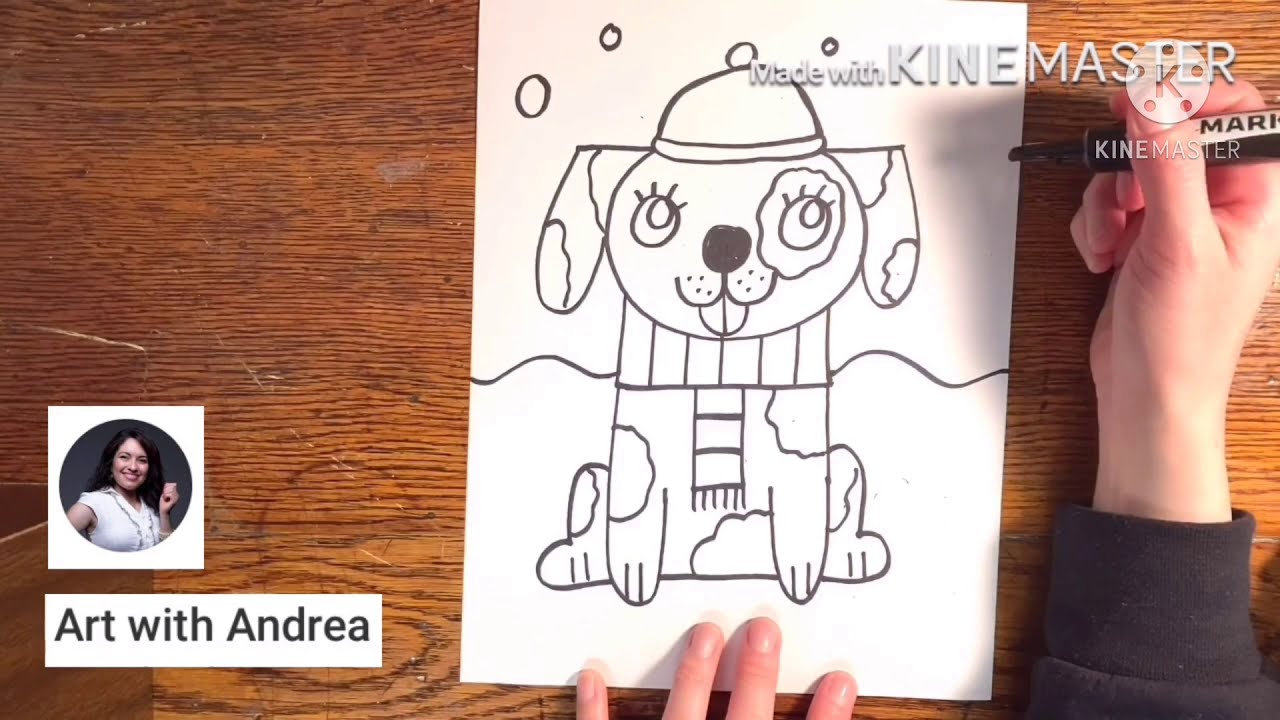Draw A Puppy In The Snow - YouTube