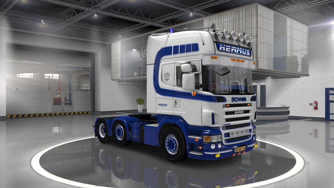 Euro Truck Simulator 2 Обзор мода (Scania R500 Hermus) - YouTube