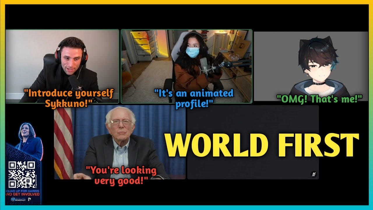 Sykkuno Represents The Vtubers During Call with Bernie Sanders, Mark ...