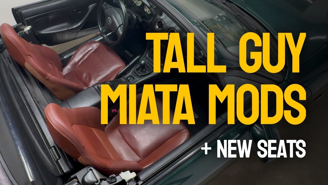 New seats and interior space upgrades for my Mazda Miata / MX-5 - YouTube
