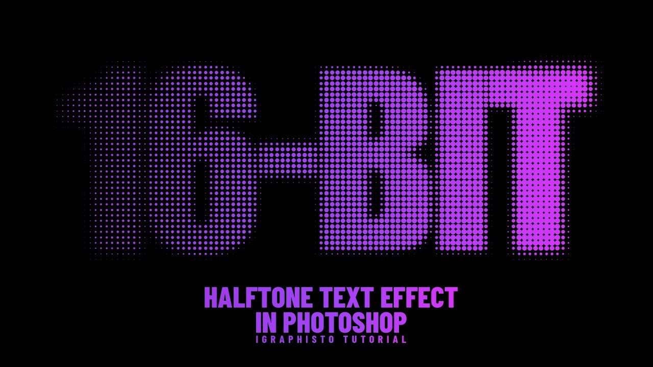 Photoshop Tutorial | How To Make Halftone Text Effect - YouTube
