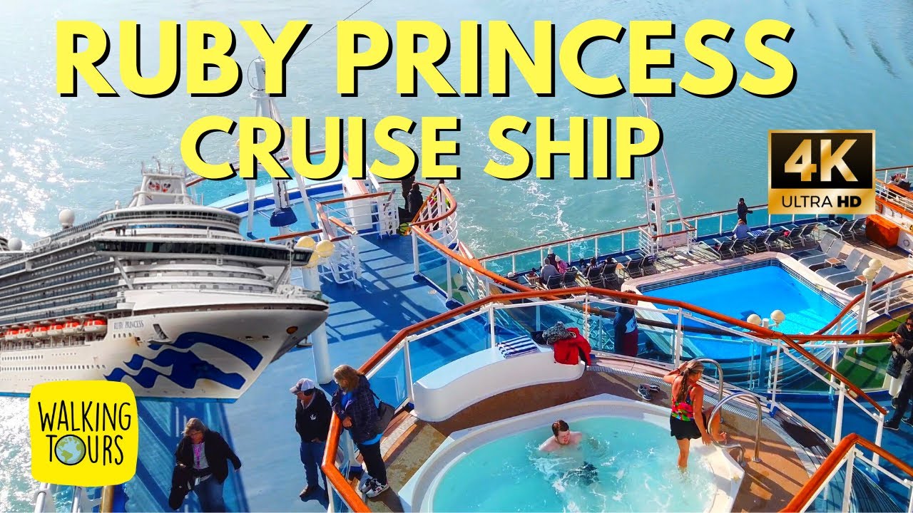 Cruise Tour of the Ruby Princess Rear Deck | Terrace Pool | Pool & Hot ...