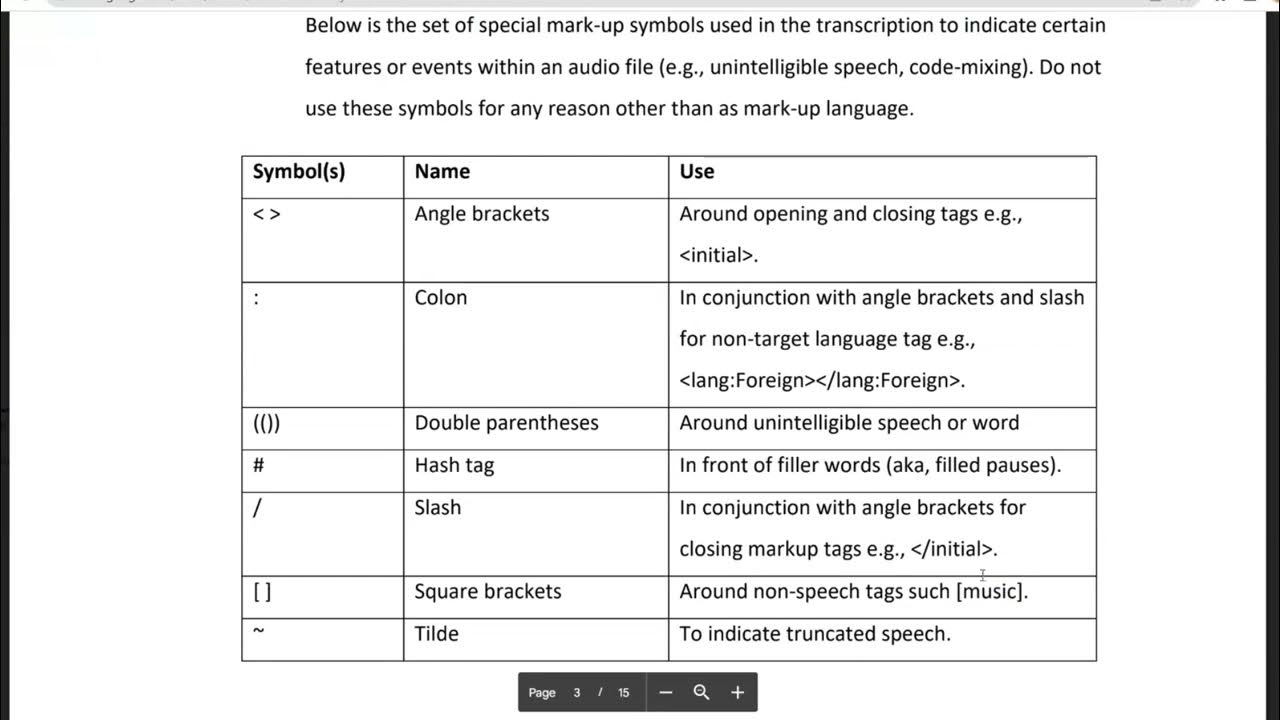 Transcription Guideline - YouTube
